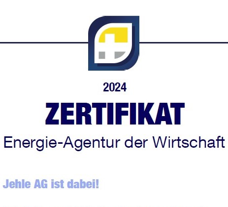 Zertifikat EnAW für wirtschaftlichen Klimaschutz : Jehle AG